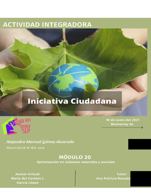 Proyecto Integrador M20S4PI - modulo 20 proyecto integrador - Optimización del agua Proyecto ...