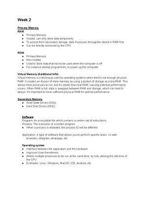 IS114 Cheat Sheet quiz 1 - Computer parts Computing systems and CPU ...