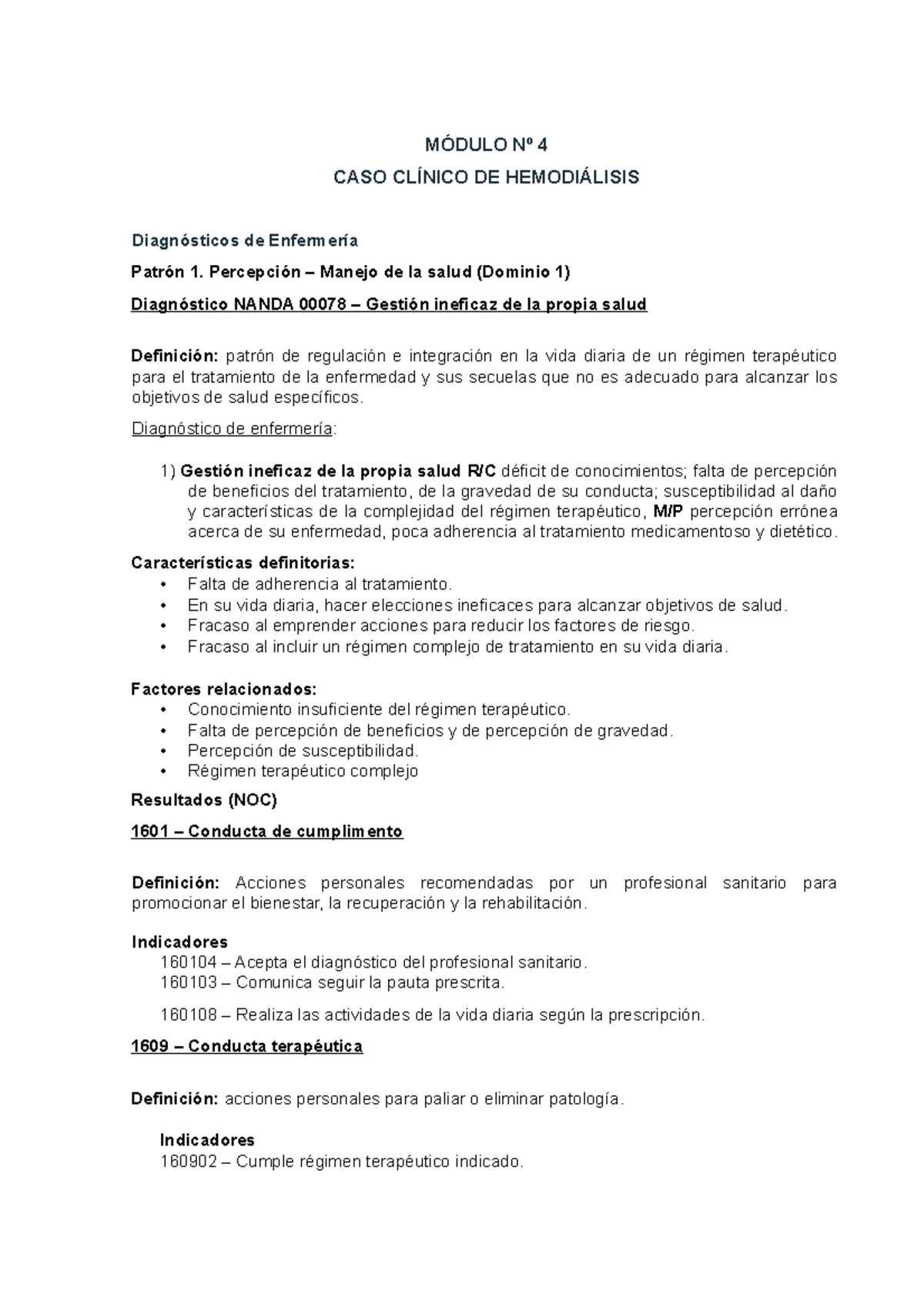 HD-documento-PAE - guia pae - MÓDULO Nº 4 CASO CLÍNICO DE HEMODIÁLISIS ...