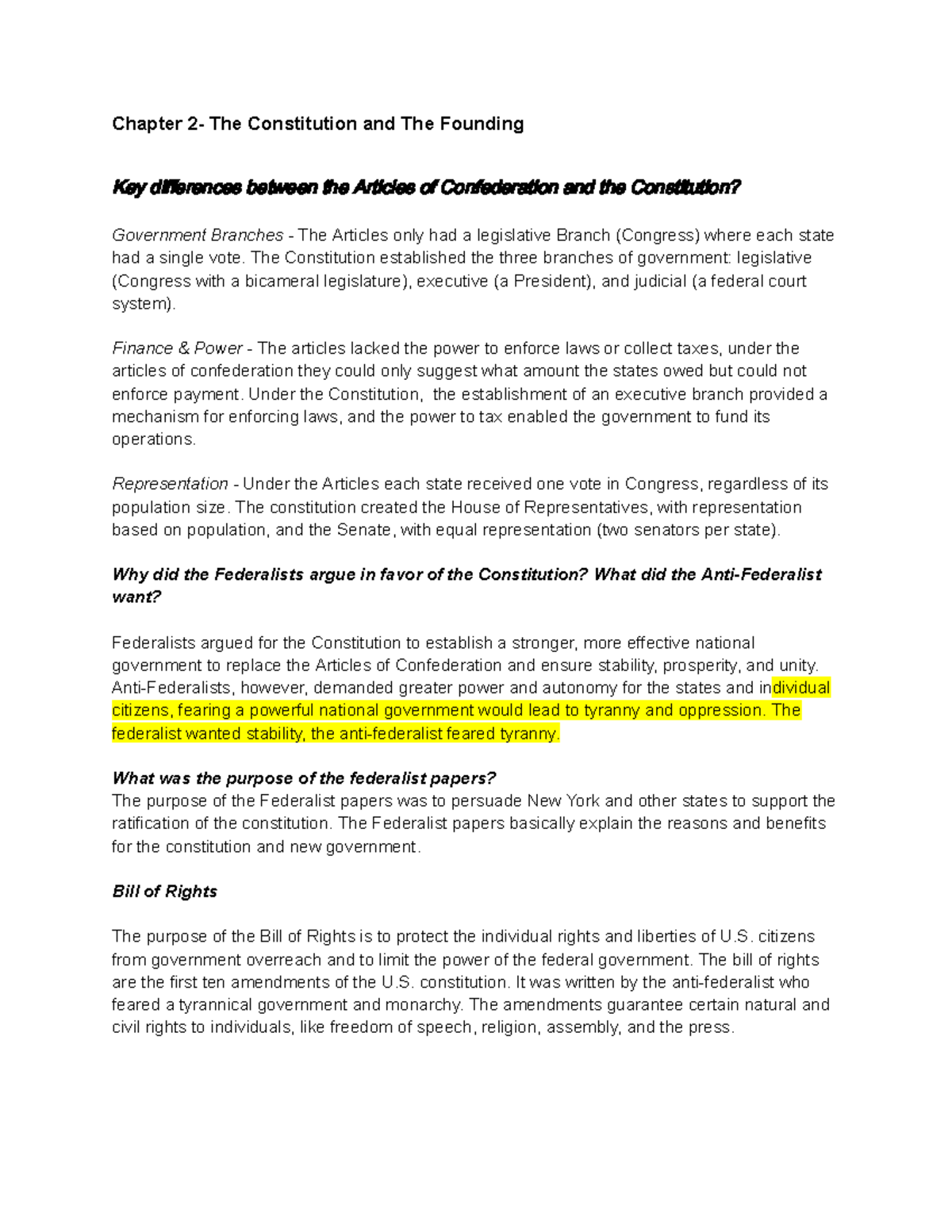 US Government Study Guide: Constitution, Federalism, & Civil Rights ...