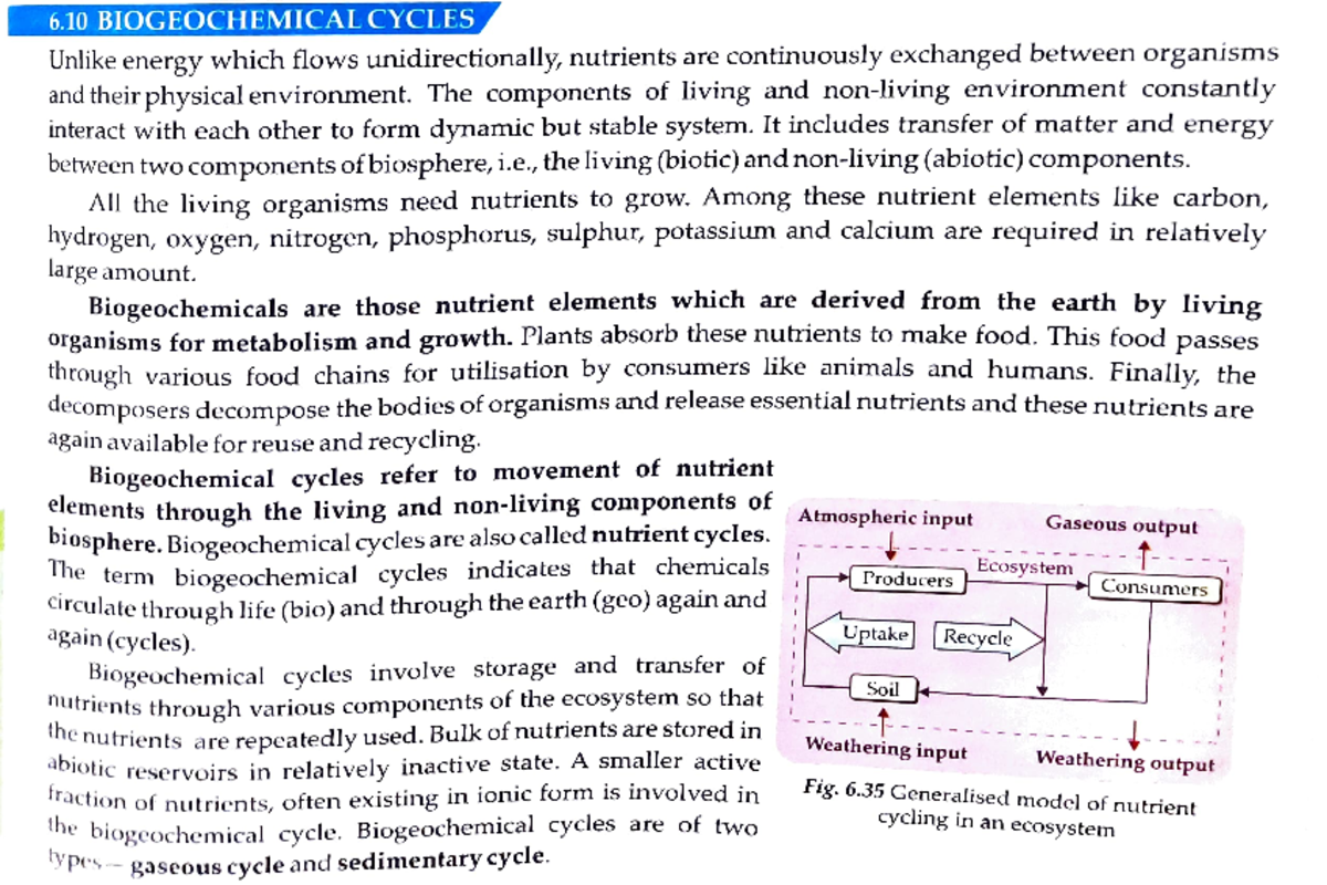Biogeochemical cycles - 6 BIOGEOCHEMICAL CYCLES Unlike energy which ...