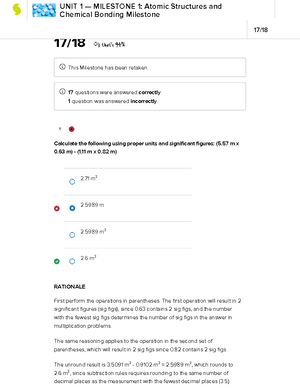 Chemistry Final Milestone (Sophia) - 1 25 / 25 that's 100% RETAKE 25 ...