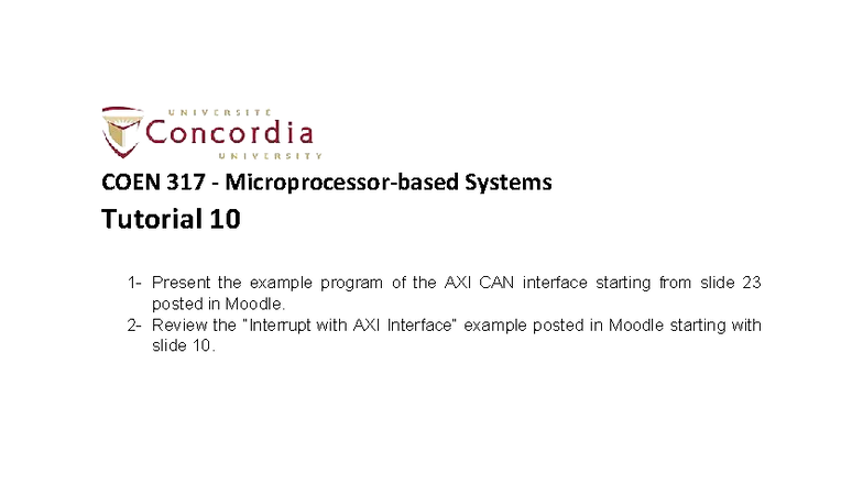 Coen317 Practice Questions - COEN 317 - COEN 31 7 - Microprocessor ...