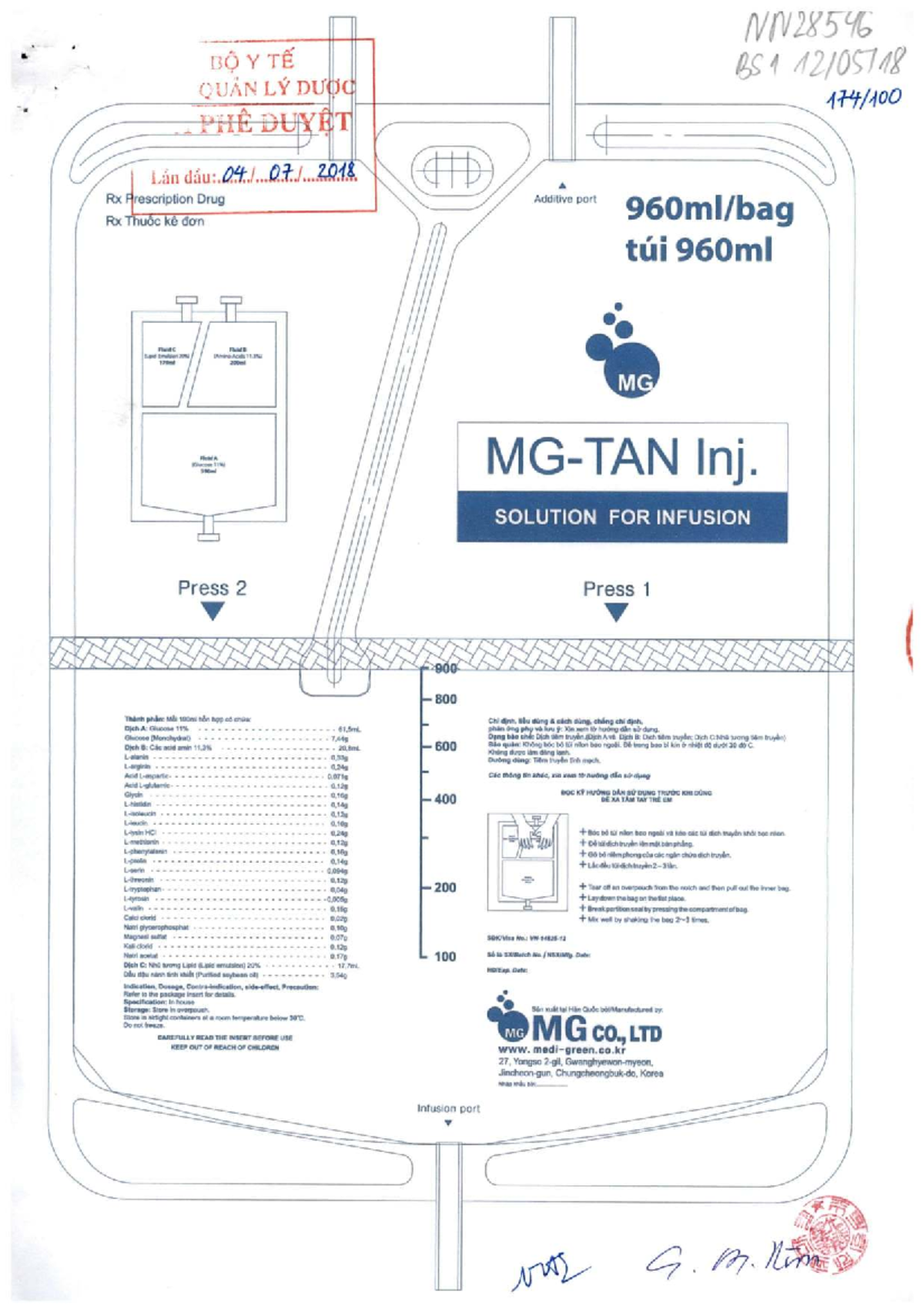 MG-TAN Inj: Infusion Solution Overview and Usage Guide - Studocu