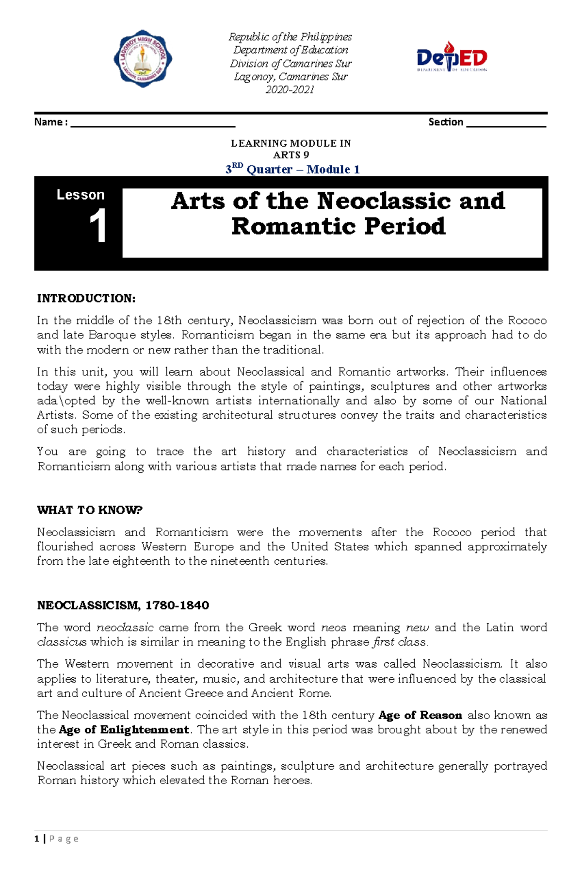 Arts-9-quarter-3-module-1 compress - Republic of the Philippines ...