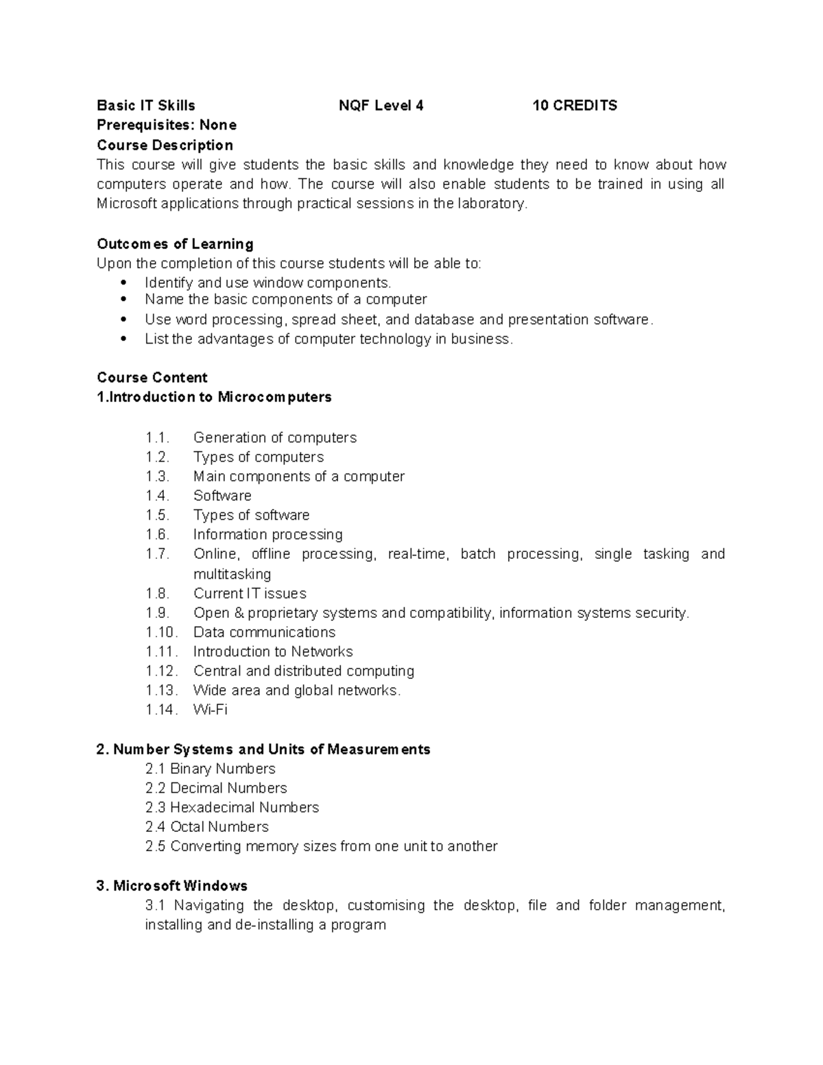 Basic IT Skills NQF Level 4: Essential Computer Knowledge ...