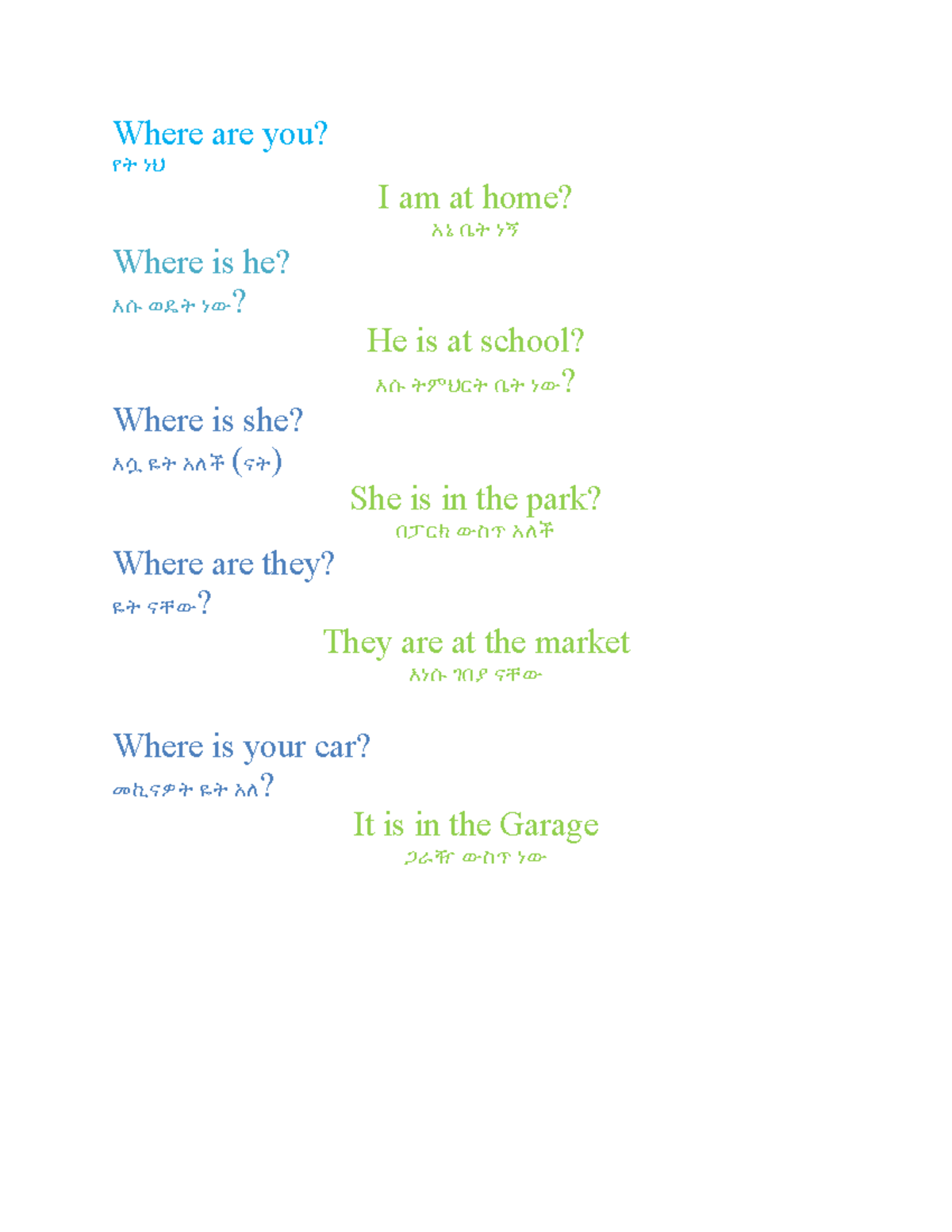 Where are you - SAMPLE PRACTICE MATERIAL - communicative English ...