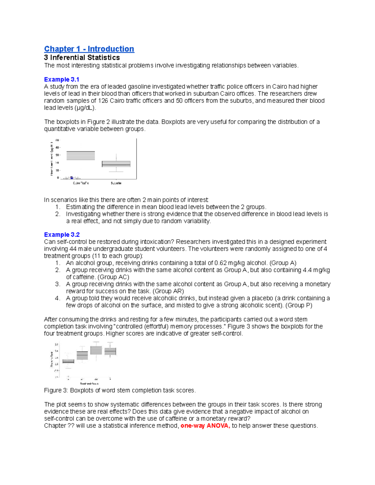 Chapter 1: Introduction to Inferential Statistics (STAT 101) - Studocu