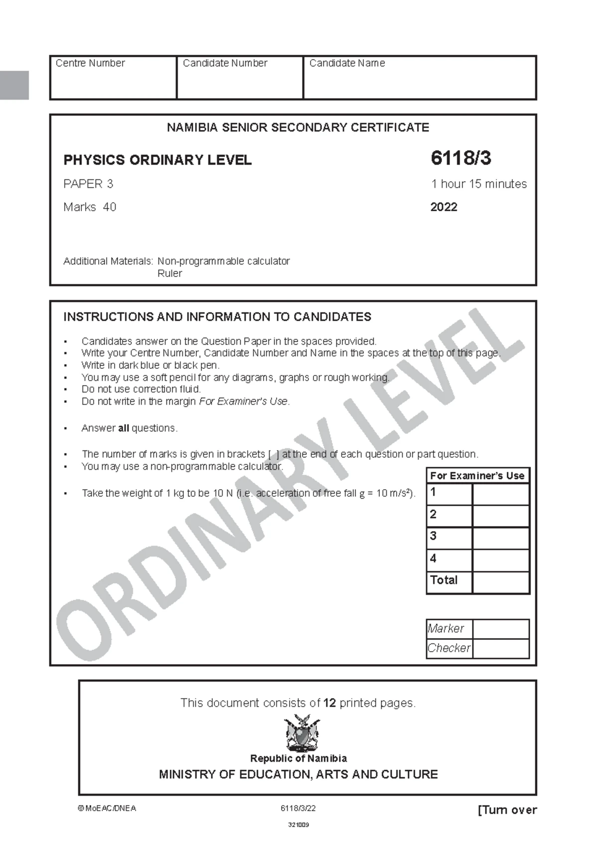 Nssco - Physics Paper 2 6118-2 - First Proof 11.04.2022 - This document ...