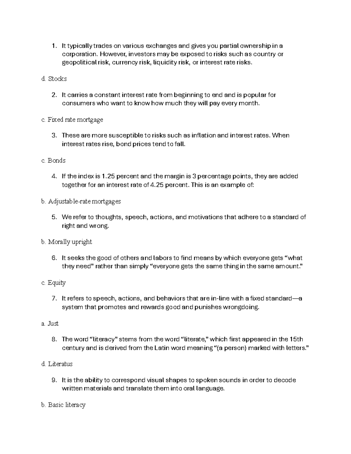 Financial Literacy and New Literacies Overview (Course Code: MANO ...