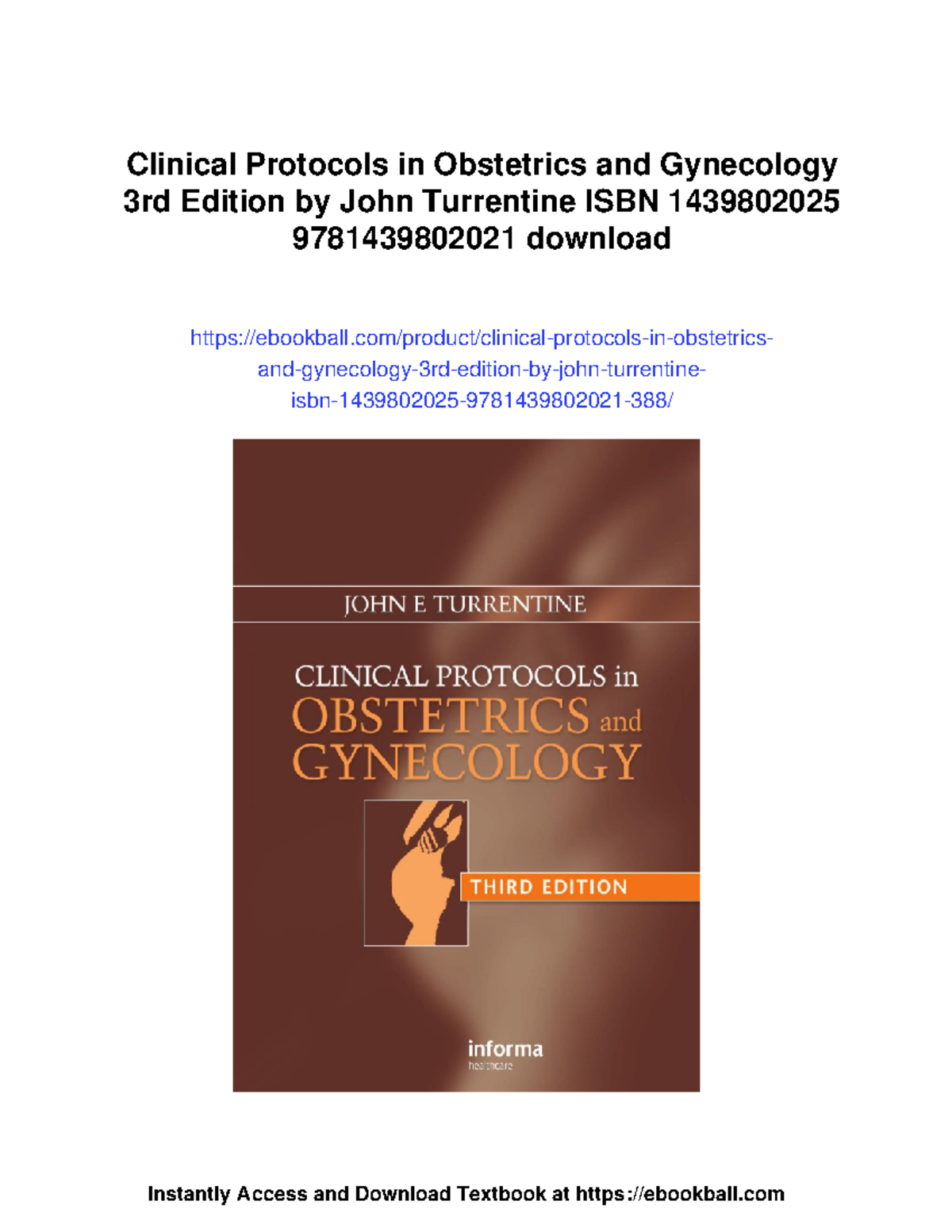 Clinical protocols in obstetrics and gynecology 3rd edition by John ...