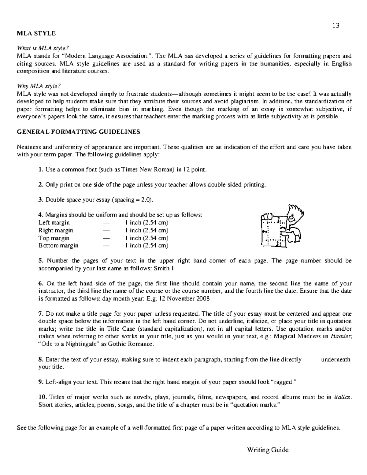 MLA Writing Guide: Formatting and Citing Sources in Papers - Studocu