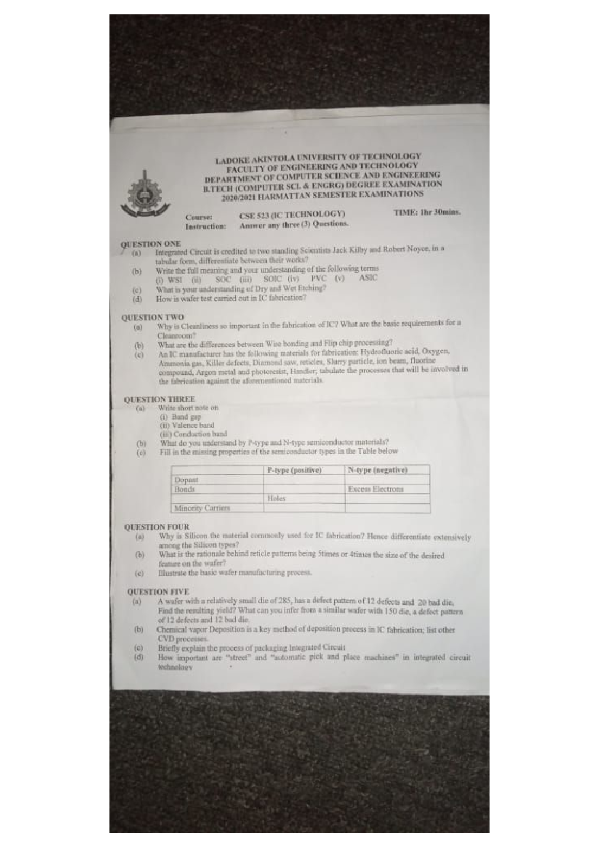 CSE 523 - Final Exam Study Guide on IC Technology - Studocu