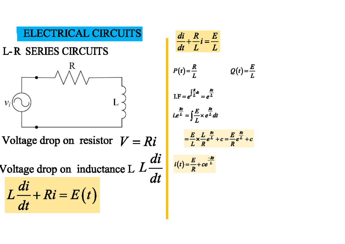 ELEC 101 - Electrical Circuits 1: Series Circuit Analysis Notes - Studocu