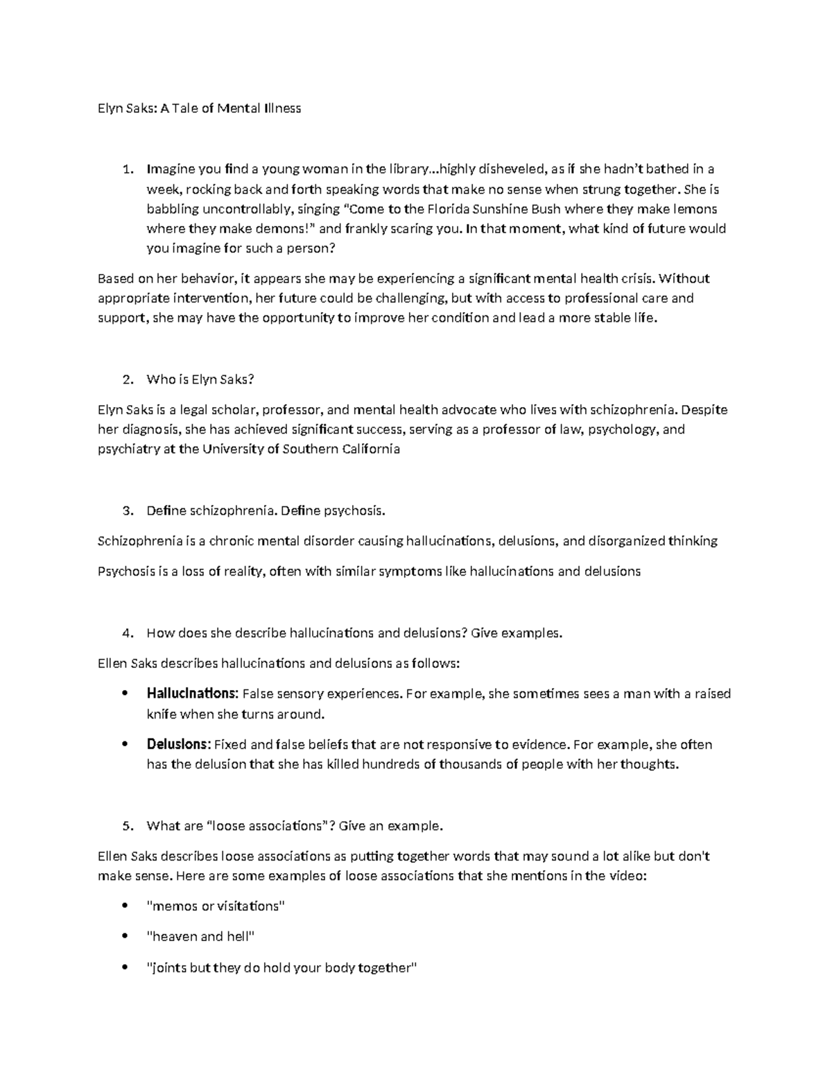 Elyn Saks: Understanding Schizophrenia and Mental Health Challenges ...