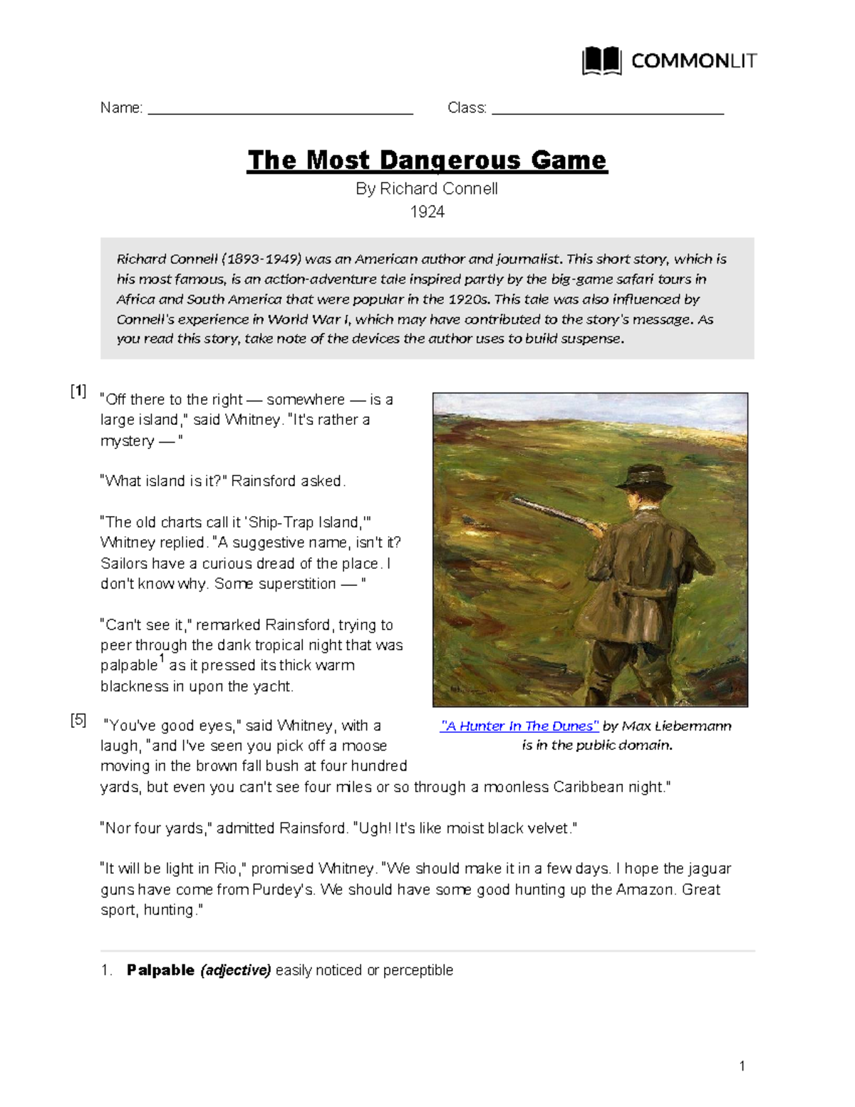 The Most Dangerous Game (ENG 101) - Analysis and Insights - Studocu