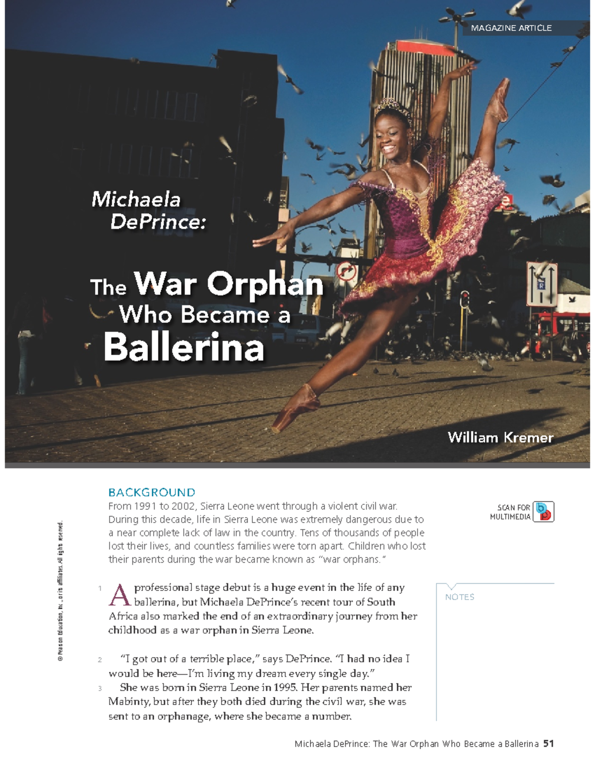Michaela DePrince: Journey from War Orphan to Ballerina - Studocu