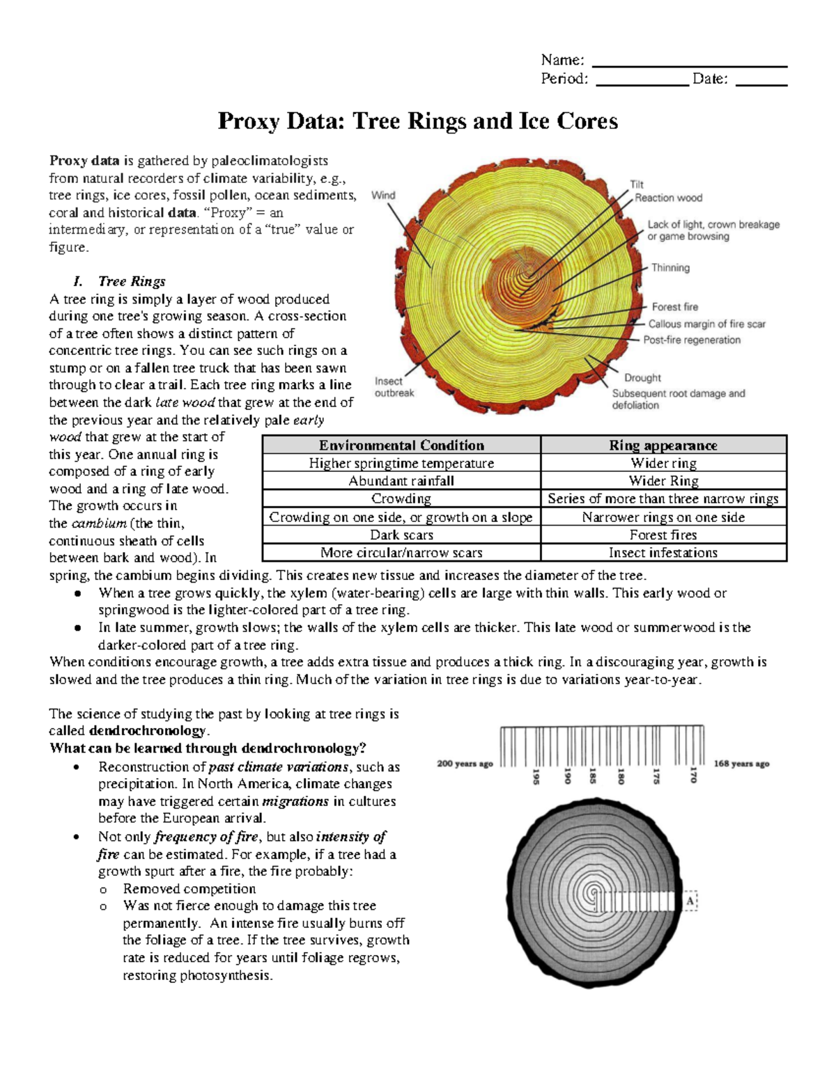 Proxy Data Analysis: Ice Cores & Tree Rings for Climate Study - Studocu