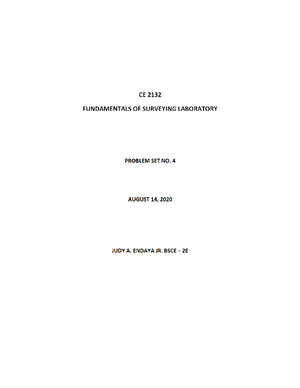 The stadia method In determining stadia interval factor (K) of a ...