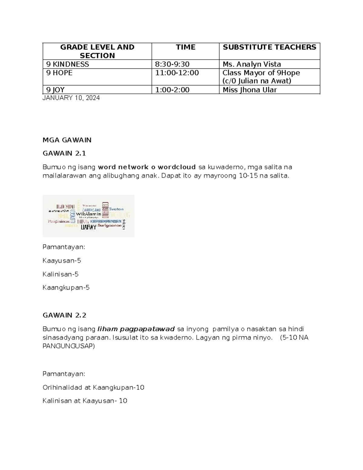 AJSBAKHDKJWND - Grade 9 Kindness Lesson Plan and Activities - Studocu
