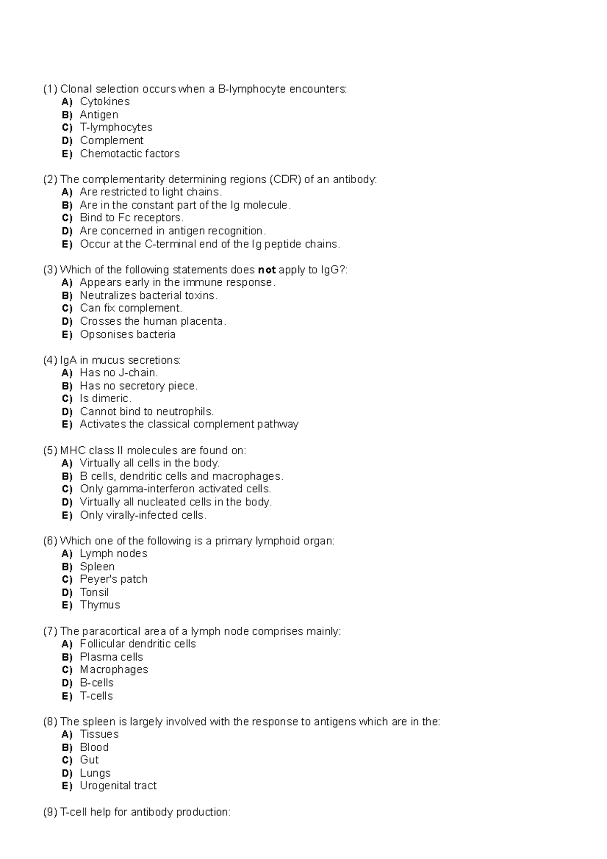 BY2IM1 MCQ 3 Sample/practice exam 2015, questions and answers - (1 ...