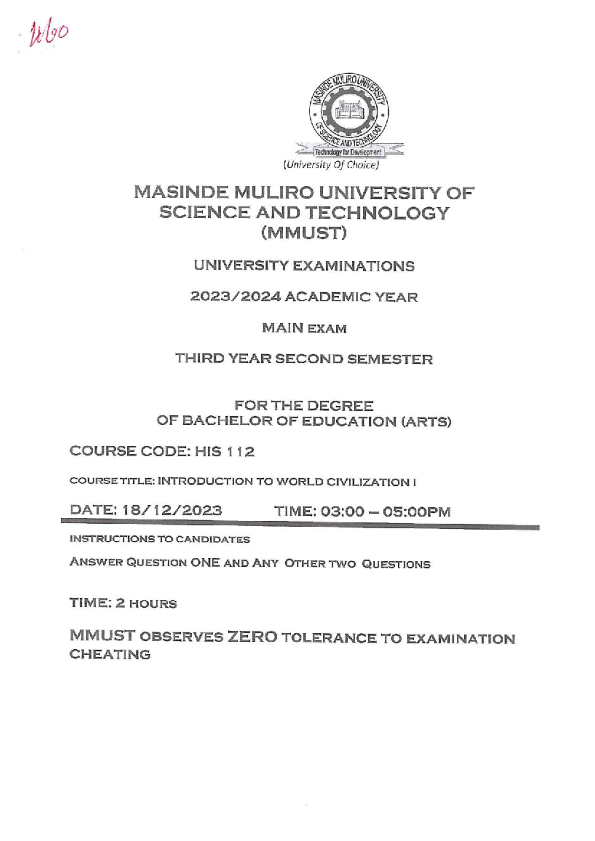 HIS 112 Final Exam: Introduction to World Civilization I - Studocu