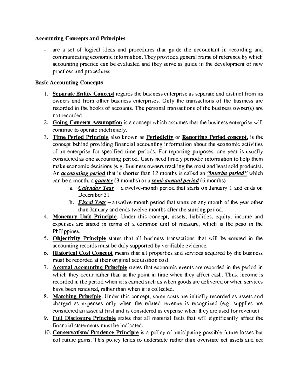 Fundamentals-of-ABM - Lecture notes 1 - Accounting Concepts and ...