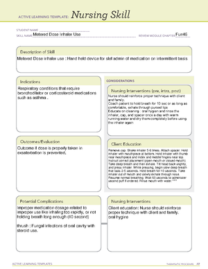 Oxygen Therapy ATI Template - ACTIVE LEARNING TEMPLATES THERAPEUTIC ...