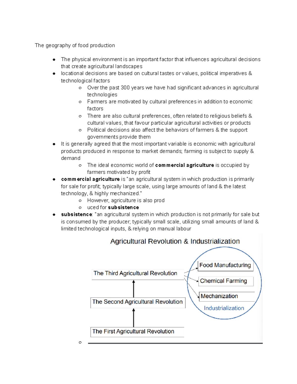 Gg102 Module 8: The Geography of Food Production and Agriculture - Studocu