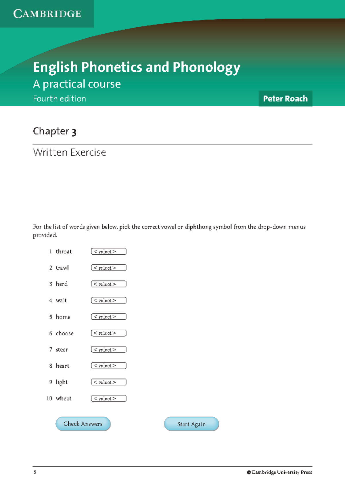 EPP WS Extra Exercises: Chapter 3 Vowel & Diphthong Practice - Studocu