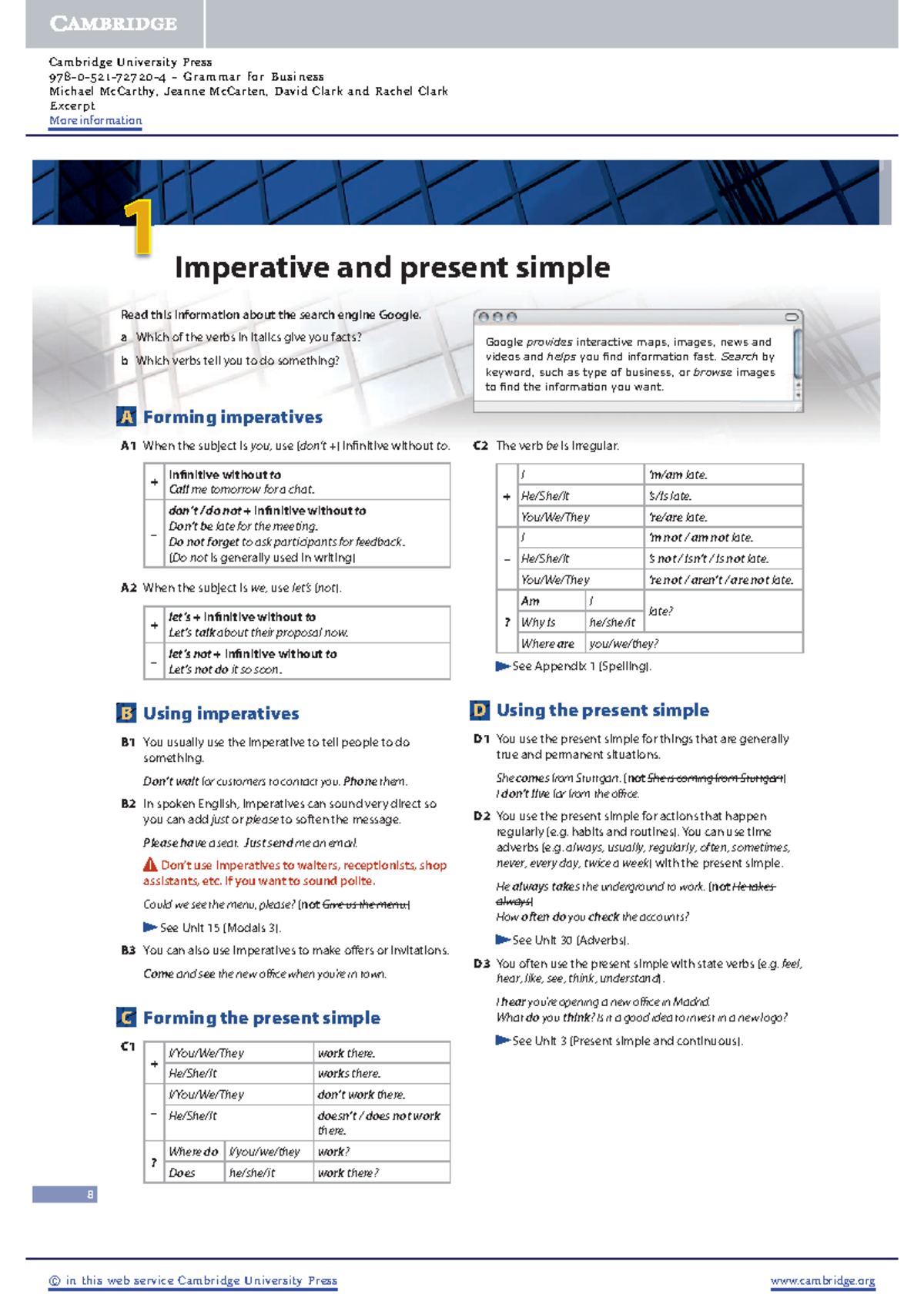 Grammar for Business: Essential Understanding of Imperatives & Present ...