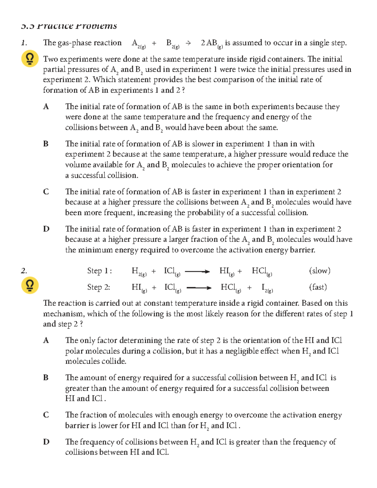 AP Chemistry Unit 5 Notes: Kinetics and Reaction Rates - Studocu