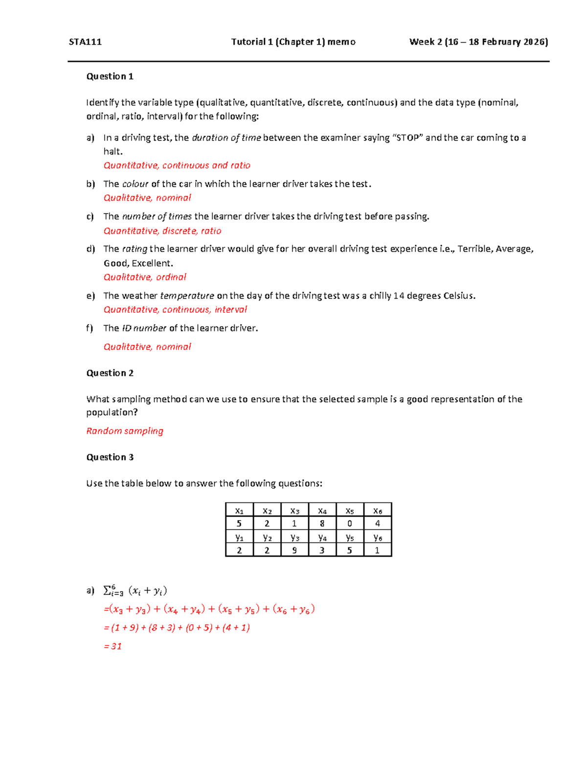 Tutorial 1 (Chapter 1) Memo - Week 2 (Feb 16-18, 2026) Analysis - Studocu