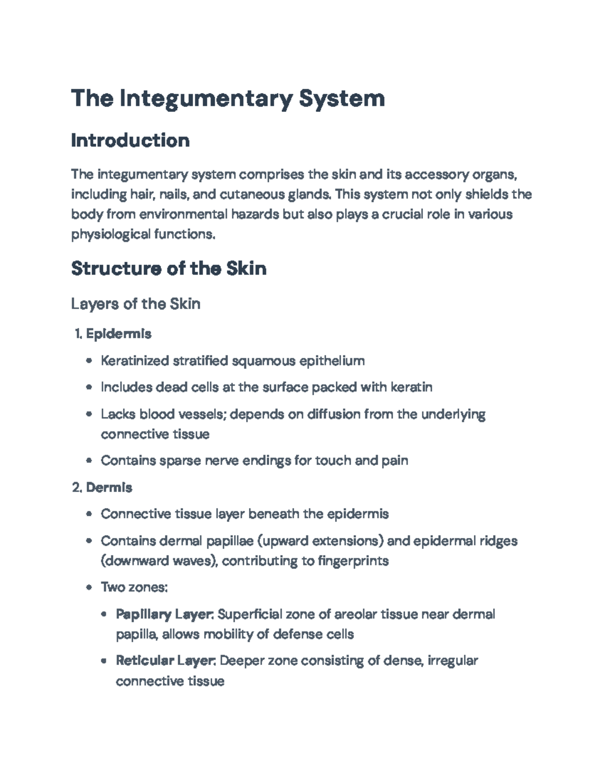 Integumentary System Overview: Structure, Functions, and Disorders ...