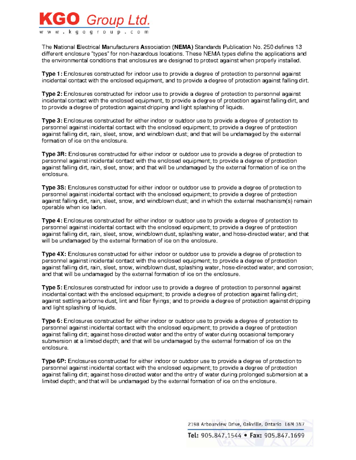 NEMA 250 Standards: Types of Electrical Enclosures Explained - Studocu