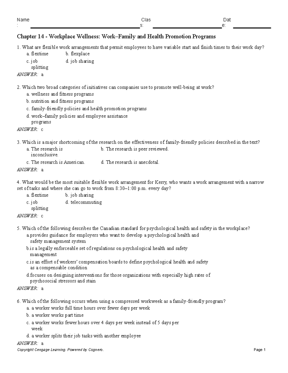 Chapter 14 - Workplace Wellness: Work-Family & Health Promotion ...