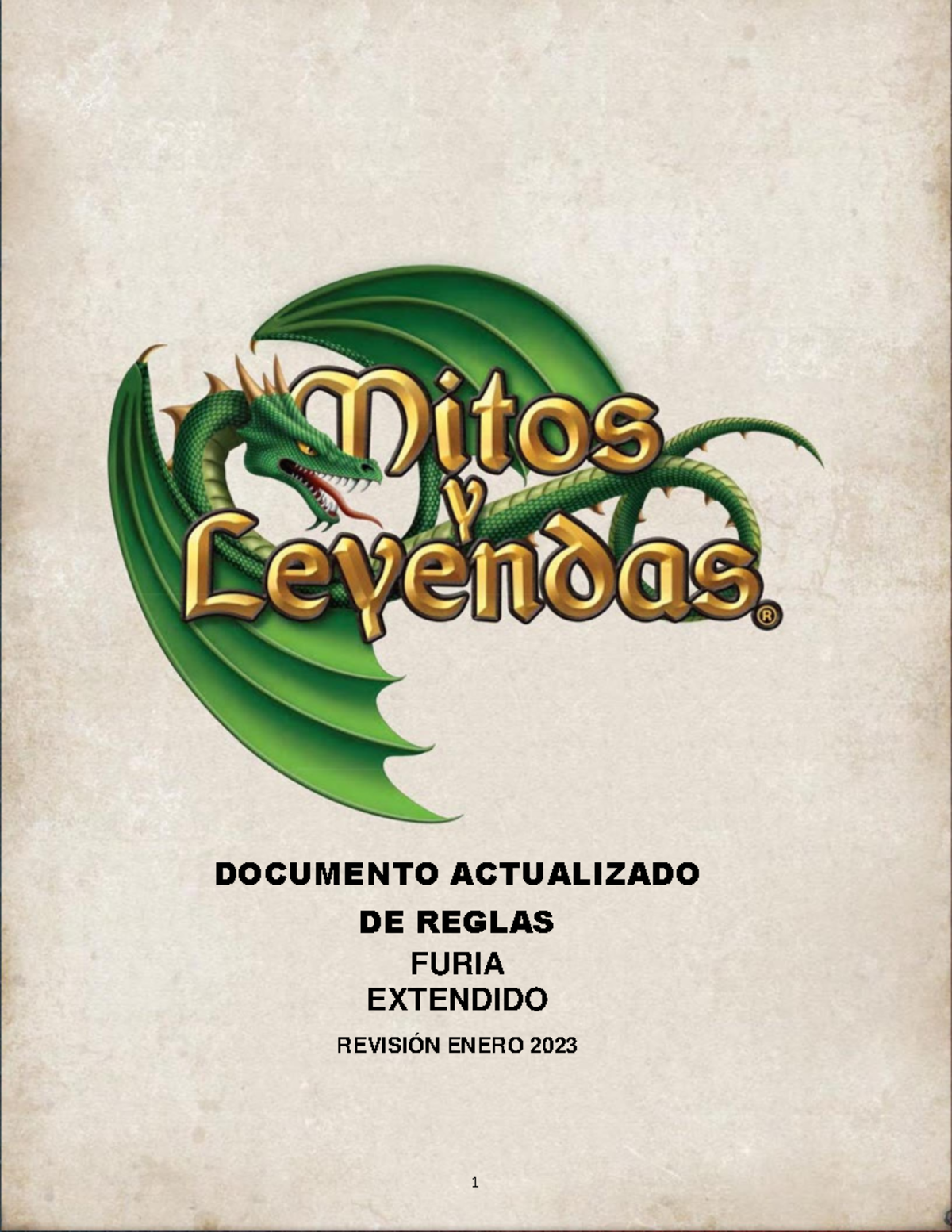 Reglas Actualizadas de Mitos y Leyendas - DAR Furia Extendido 2023 ...