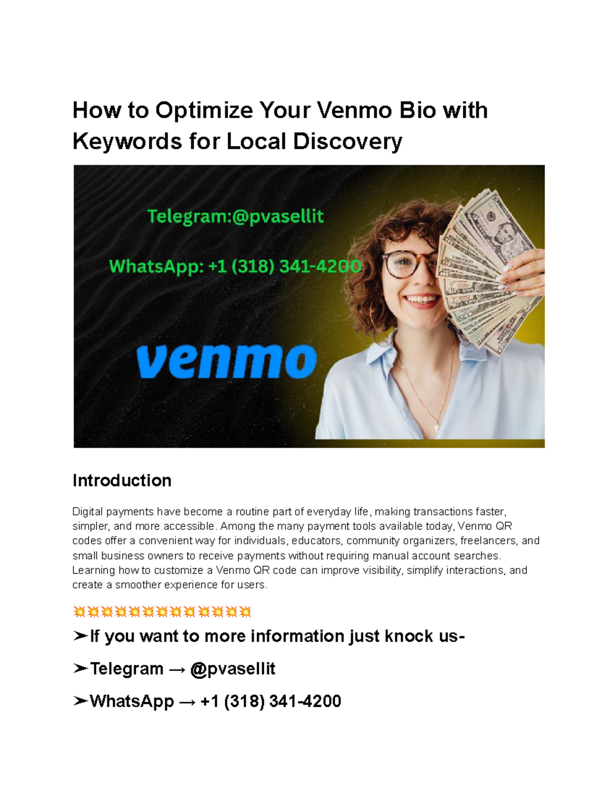 Optimizing Your Venmo QR Code for Local Engagement Strategies - Studocu