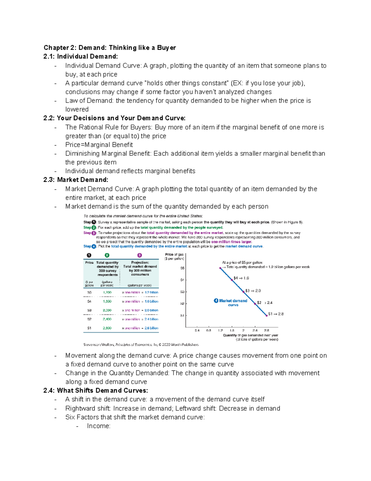 Chapter 2: Demand - Thinking Like a Buyer (Econ 101) - Studocu