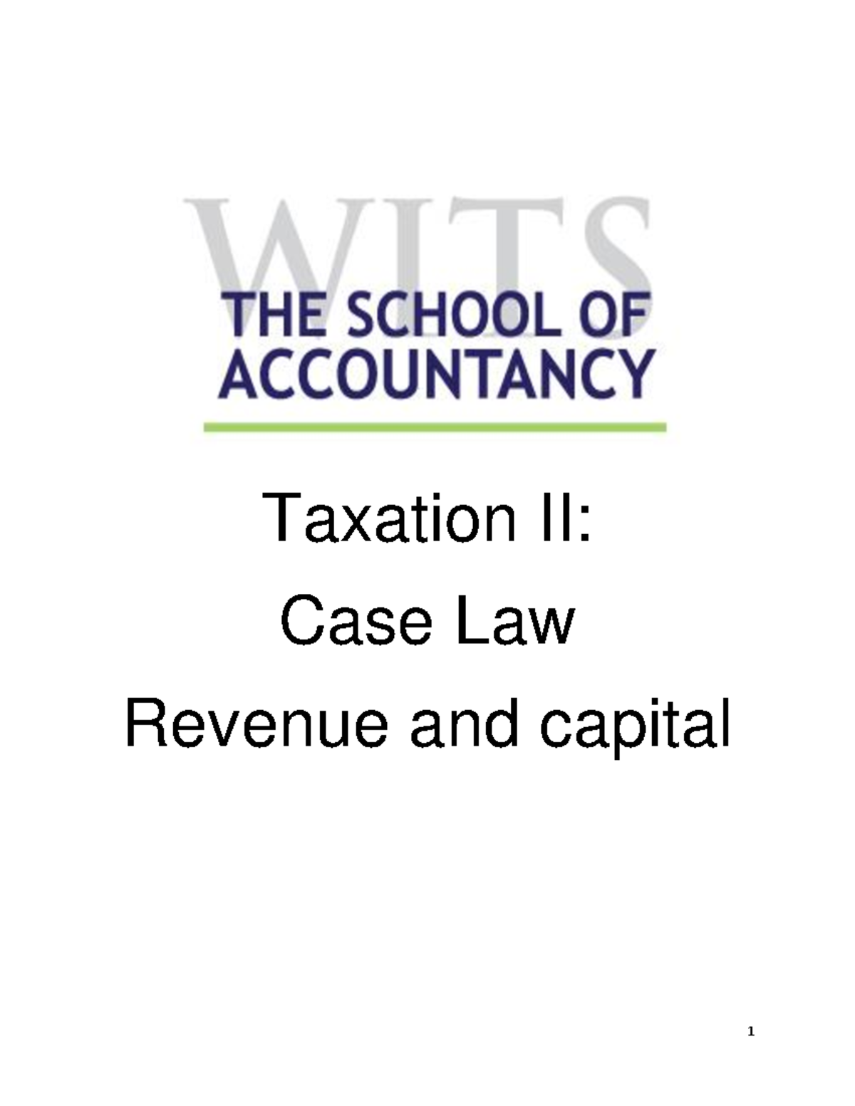 708268289 Final Case Law Pack: Taxation II Analysis FY 2023 - Studocu