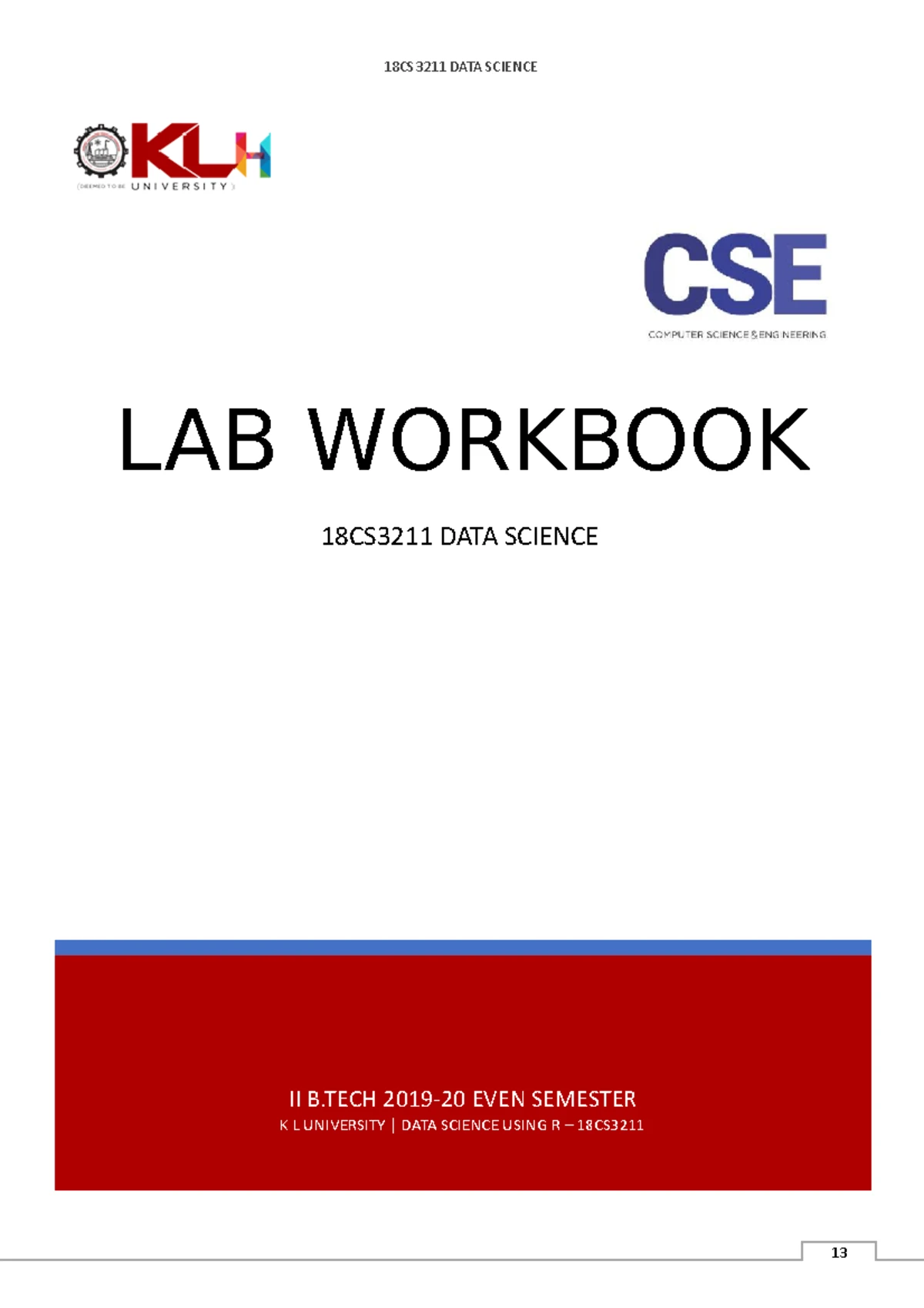 B.Tech CSE (III Year) AI & ML Lab Manual - R20 MRCET Campus - Studocu