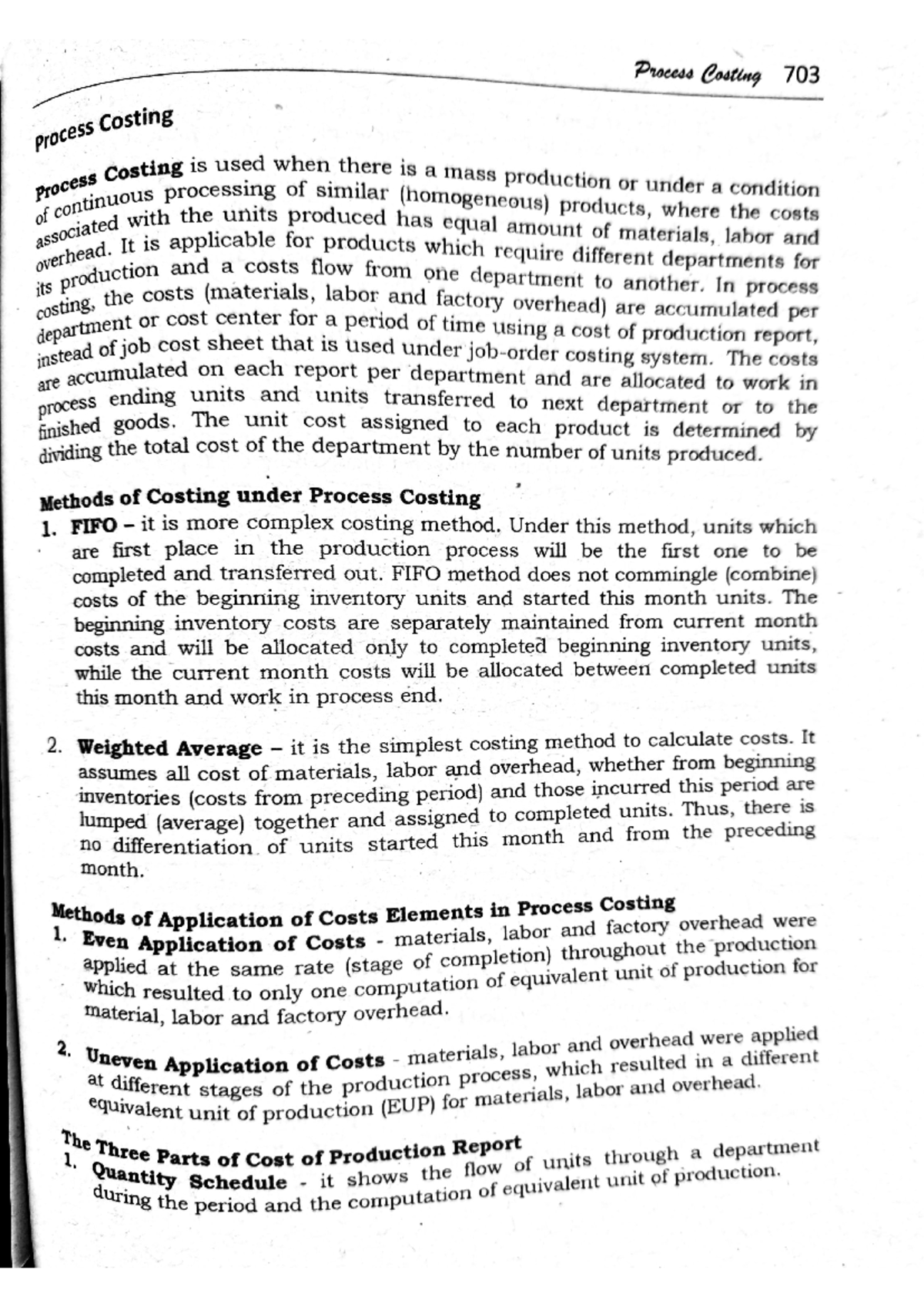Process Costing 703: Practice Questions with Detailed Solutions - Studocu