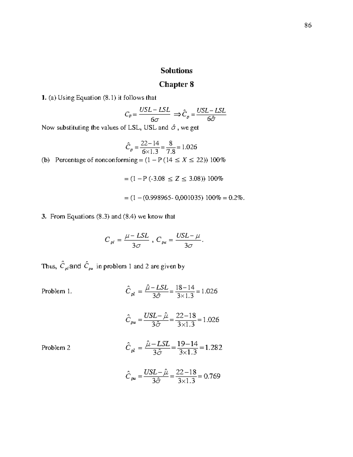 Ch08 - Statistical Quality Control Exam Solutions and Insights - Studocu