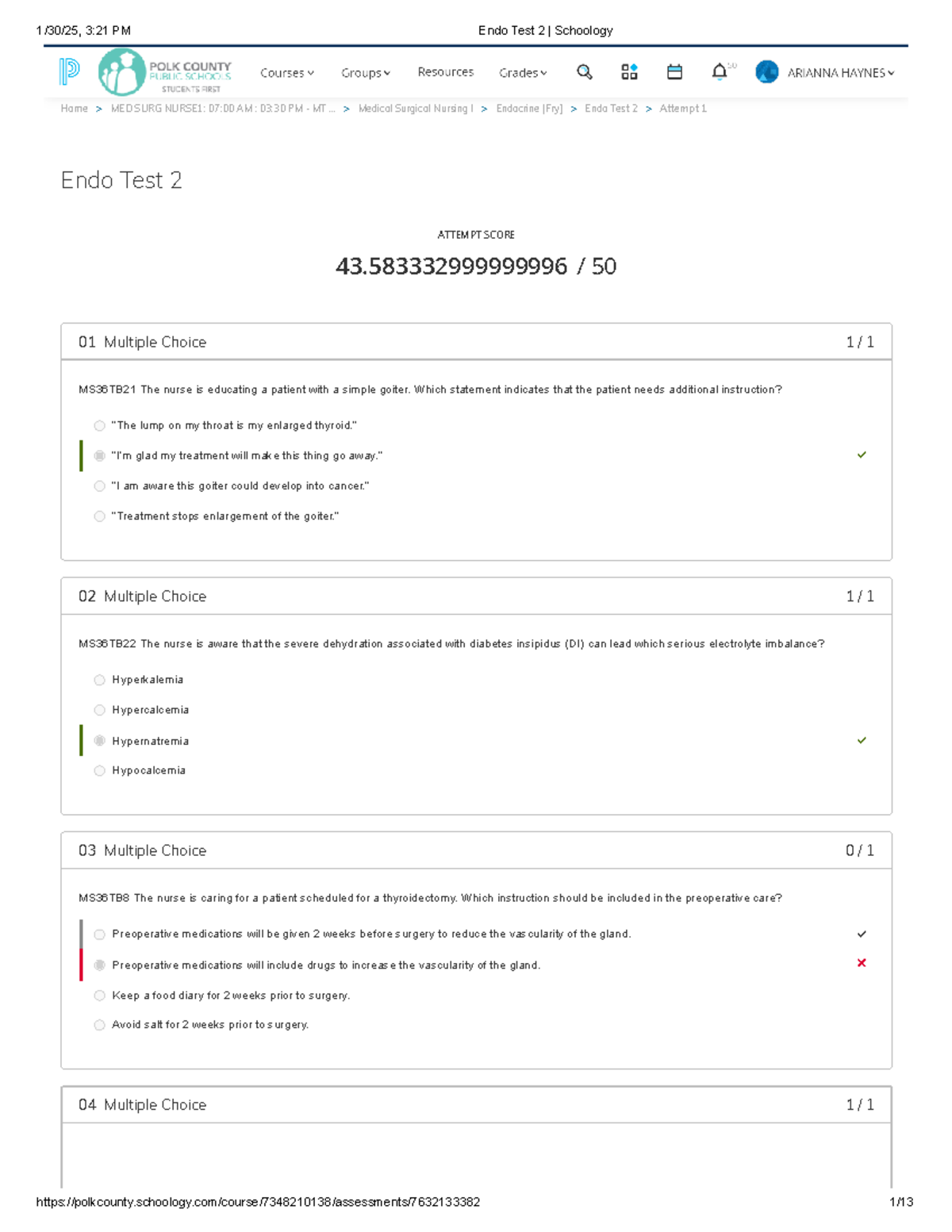 Endo Test 2 Review - Med Surg & Pharm Chapters 36 (LPN) - Studocu