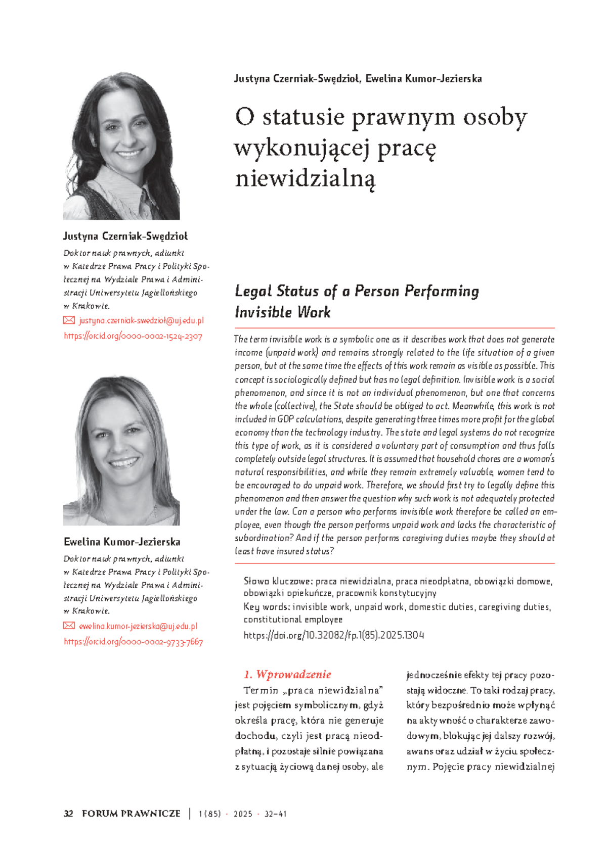 Status Prawny Pracy Niewidzialnej: Analiza i Wnioski (FP+85+3) - Studocu