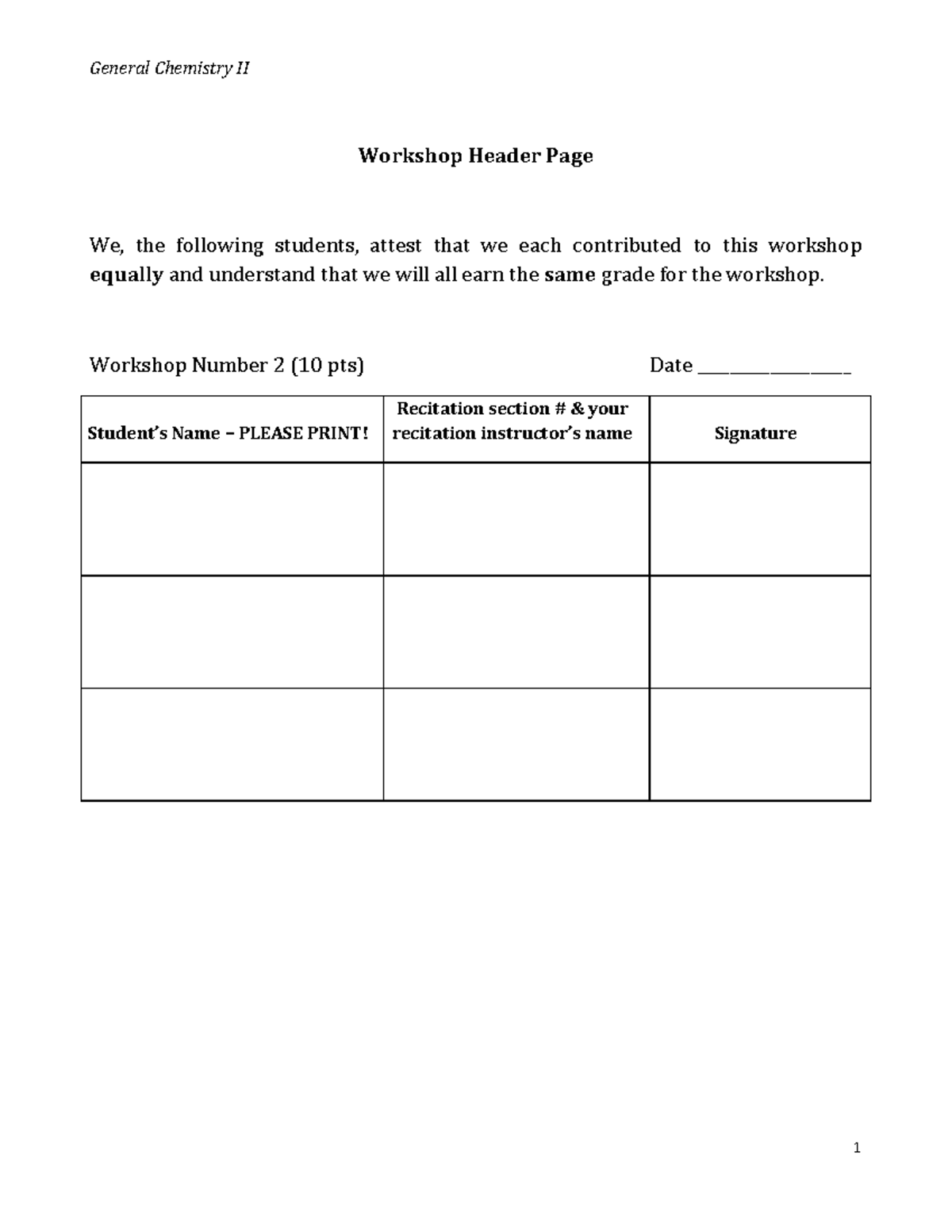 Workshop 02 Topics 1 And 2 Equilibrium Ii Ice Table Print This Assignment And Bring It To