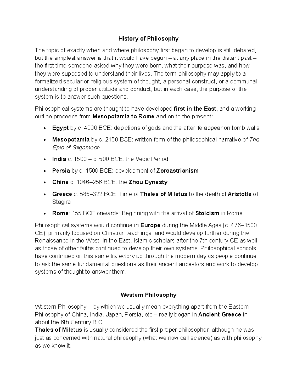 History of Philosophy: Pre-Socratic Insights and Developments - Studocu