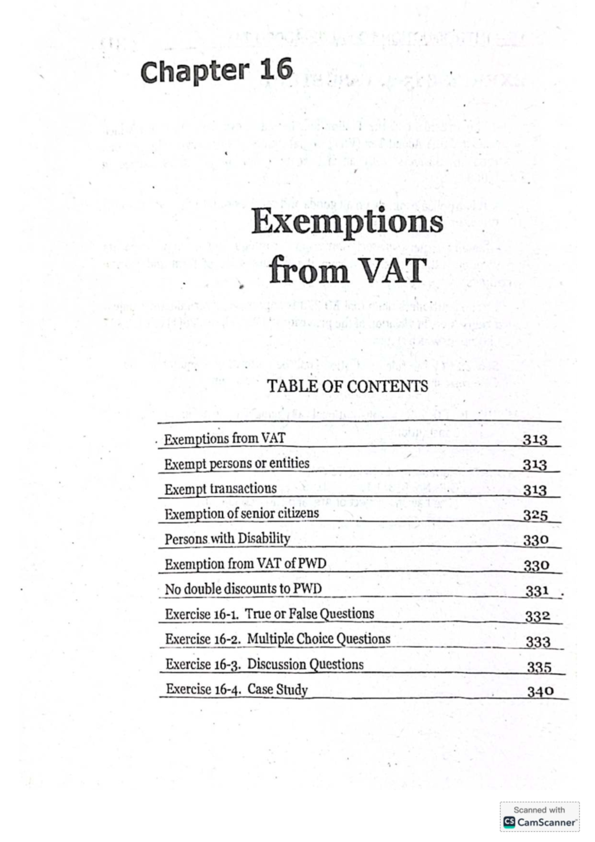 AC3103 Chapter 16: Exemptions from VAT and Related Provisions - Studocu