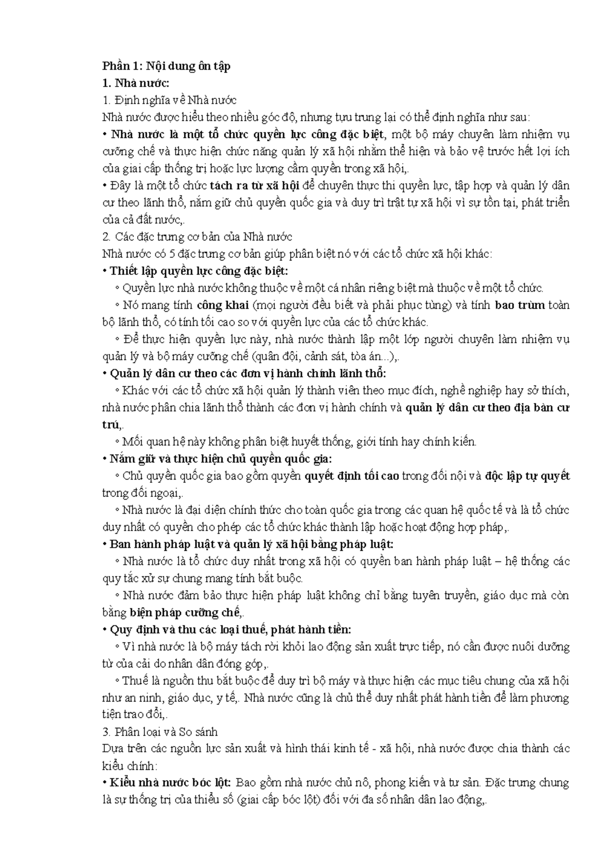 Nội dung ôn tập LLC - Nhà nước và Pháp luật K24 VB2 - Studocu