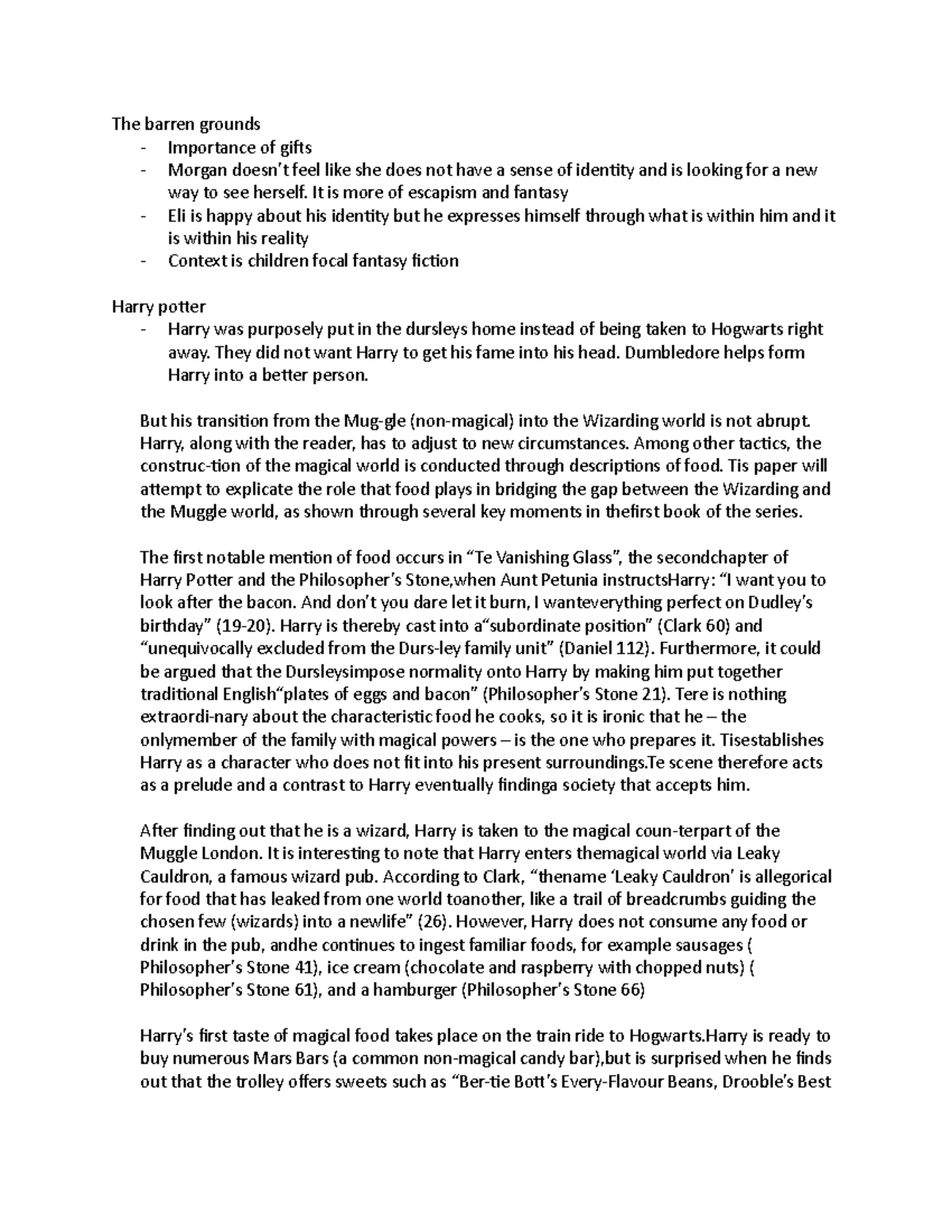 The Barren Grounds & Food Symbolism in Harry Potter - Key Insights ...